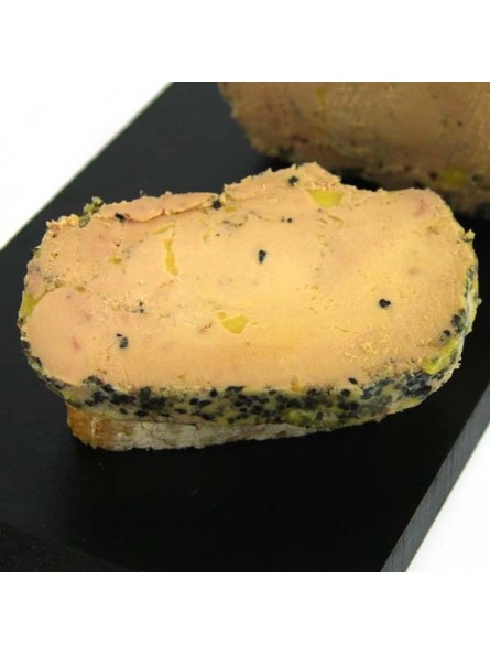 1/2 lobe de foie gras de canard entier mi-cuit au Poivre - 190 gr - Vente Foie gras entier mi-cuit